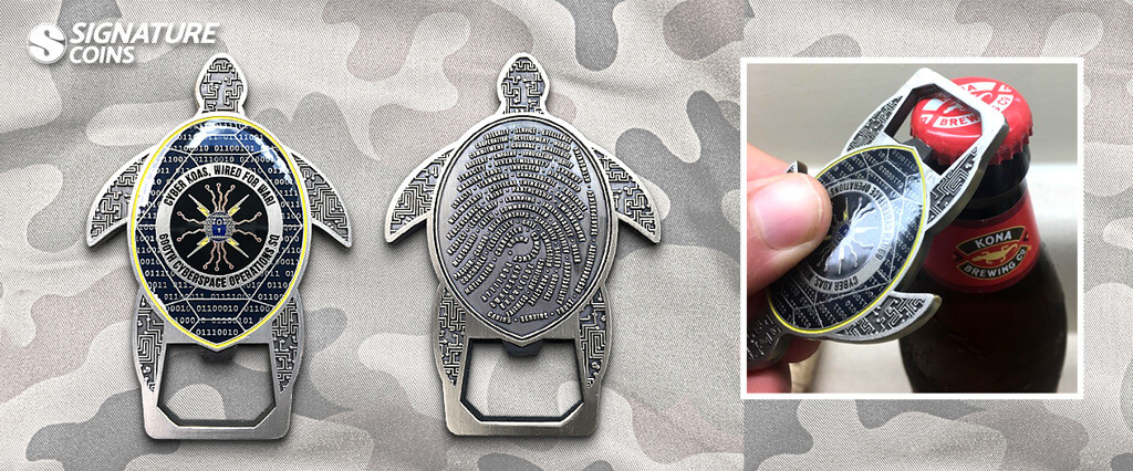 Turtle Shaped Challenge Coins in Hawaii – Signature Coins